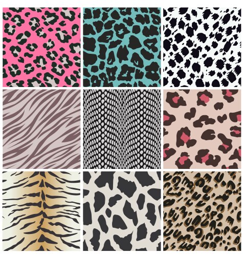 Animal skin hand drawn texture seamless pattern Vector Image