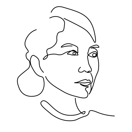 Line Drawing of Womans Head Profile Vector Images (over 3,800)