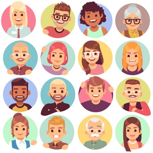 People set Royalty Free Vector Image - VectorStock