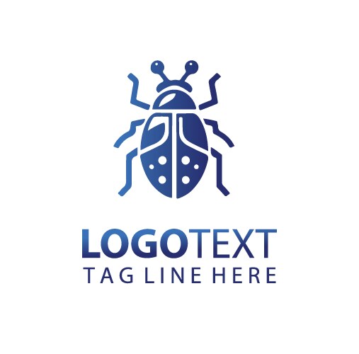 Bug logo Royalty Free Vector Image - VectorStock