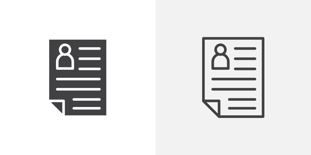 Cv icon set Royalty Free Vector Image - VectorStock