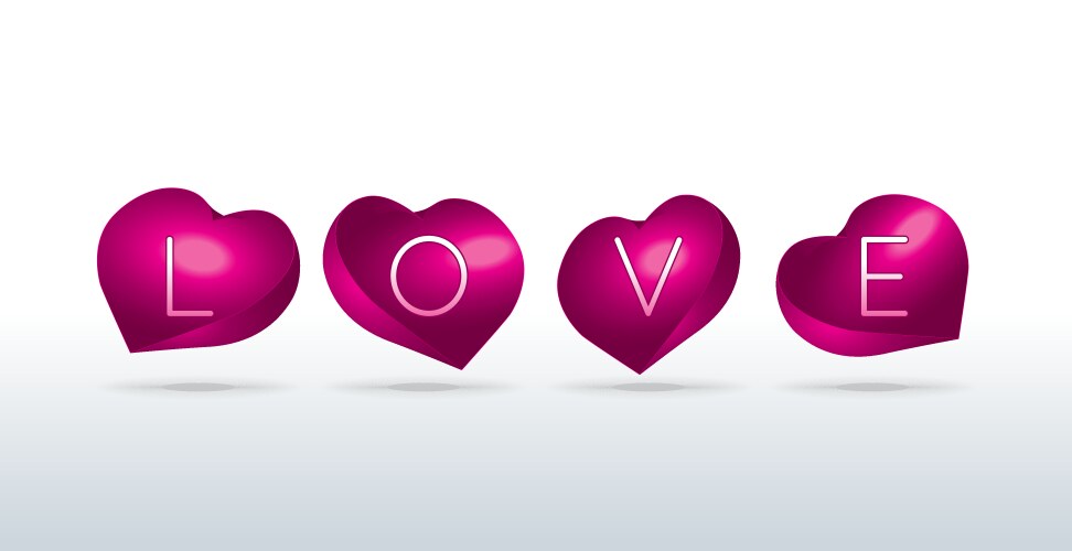 Ultra violet sign the word love with heart Vector Image
