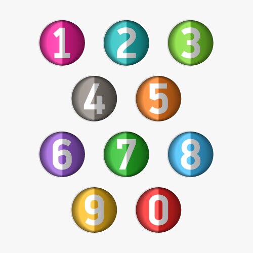 Circles with numbers Royalty Free Vector Image