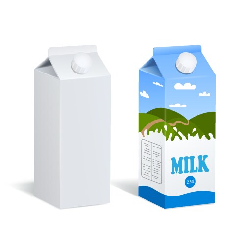 Cartoon milk box giving thumb up Royalty Free Vector Image