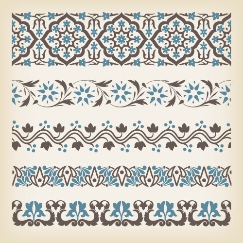 Seamless borders Royalty Free Vector Image - VectorStock