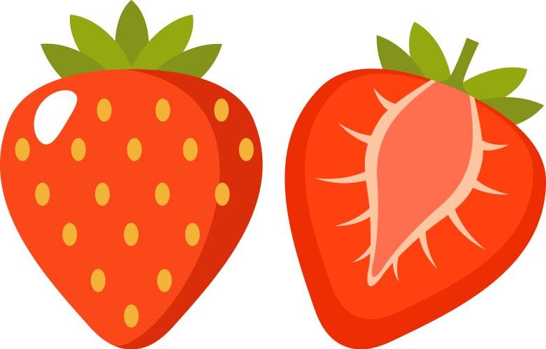 Cartoon strawberry icon Royalty Free Vector Image