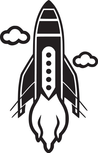 Rocket - high quality logo ideal for t-shirt Vector Image