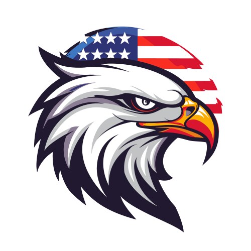 Eagle mascot logo sign Royalty Free Vector Image