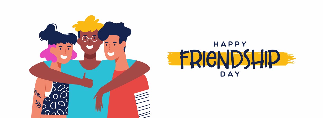Happy friends together people Royalty Free Vector Image