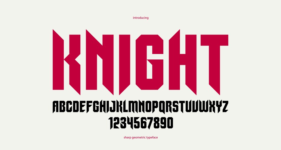 Sharp and bold display italic font for logo Vector Image