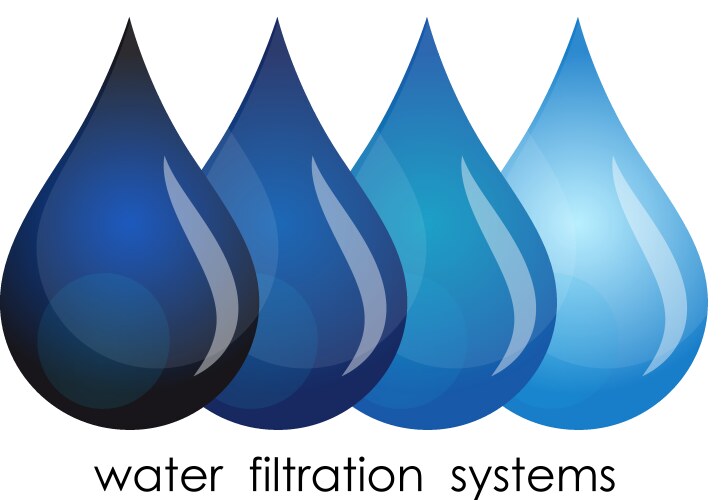Water filtration system symbol Royalty Free Vector Image