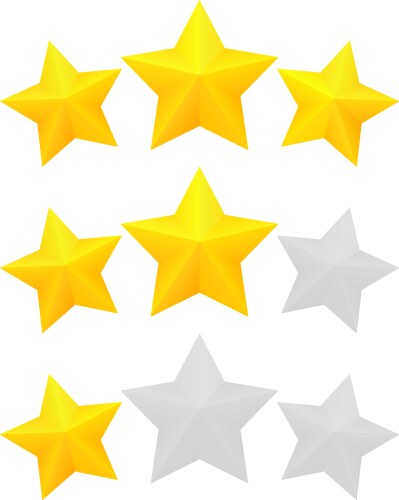 Three golden stars Royalty Free Vector Image - VectorStock
