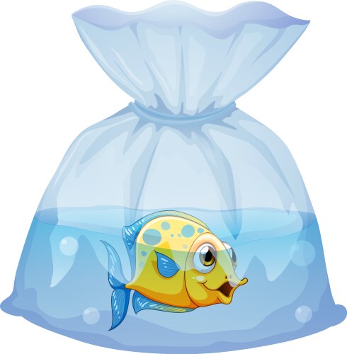 Cartoon character fish Royalty Free Vector Image