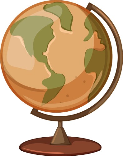 Global globe cartoon Royalty Free Vector Image