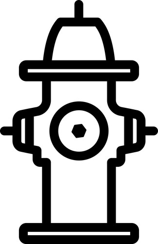 Fire hydrant firefighting equipment line icon Vector Image