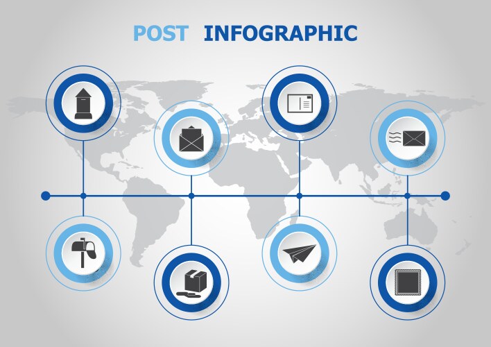 Infographic template with communication icons Vector Image