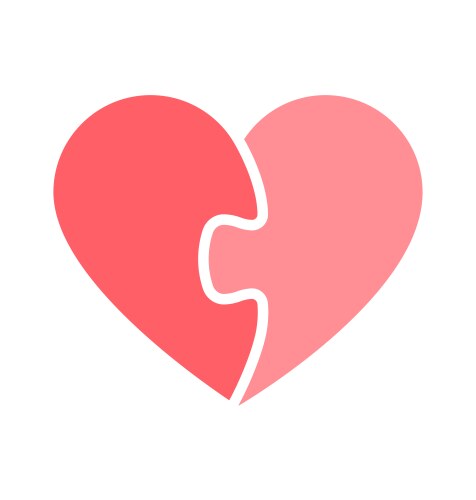 Heart puzzle Royalty Free Vector Image - VectorStock