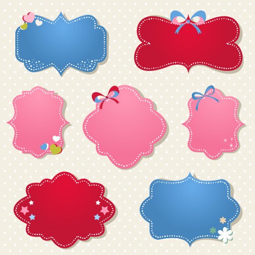 A set of simple tags labels Royalty Free Vector Image