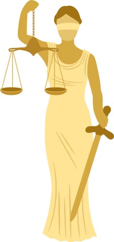 Lady justice themis emblem Royalty Free Vector Image