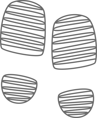 Human footprint doodle Royalty Free Vector Image