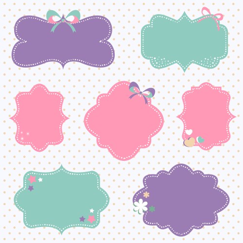 A set of simple tags labels Royalty Free Vector Image