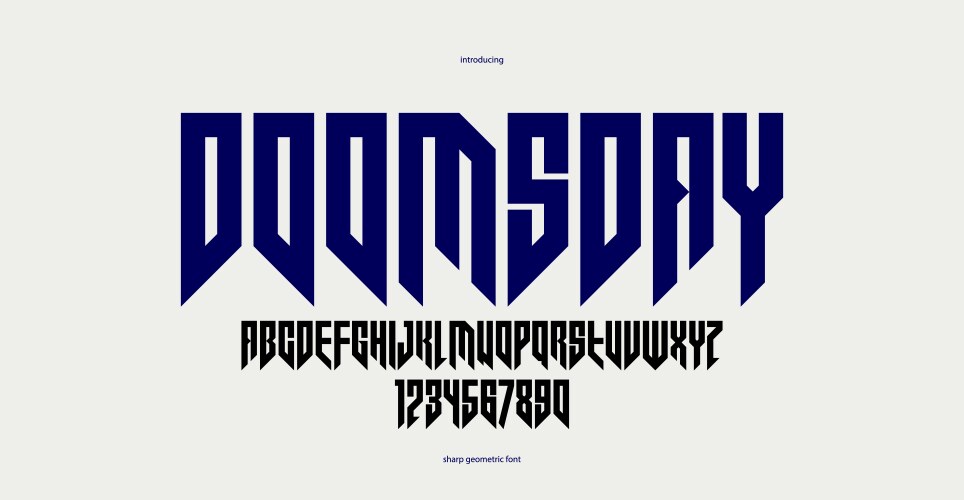 Sharp and bold tall gothic font for logo creation Vector Image