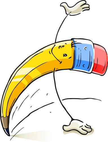 Smiling cartoon lead pencil Royalty Free Vector Image