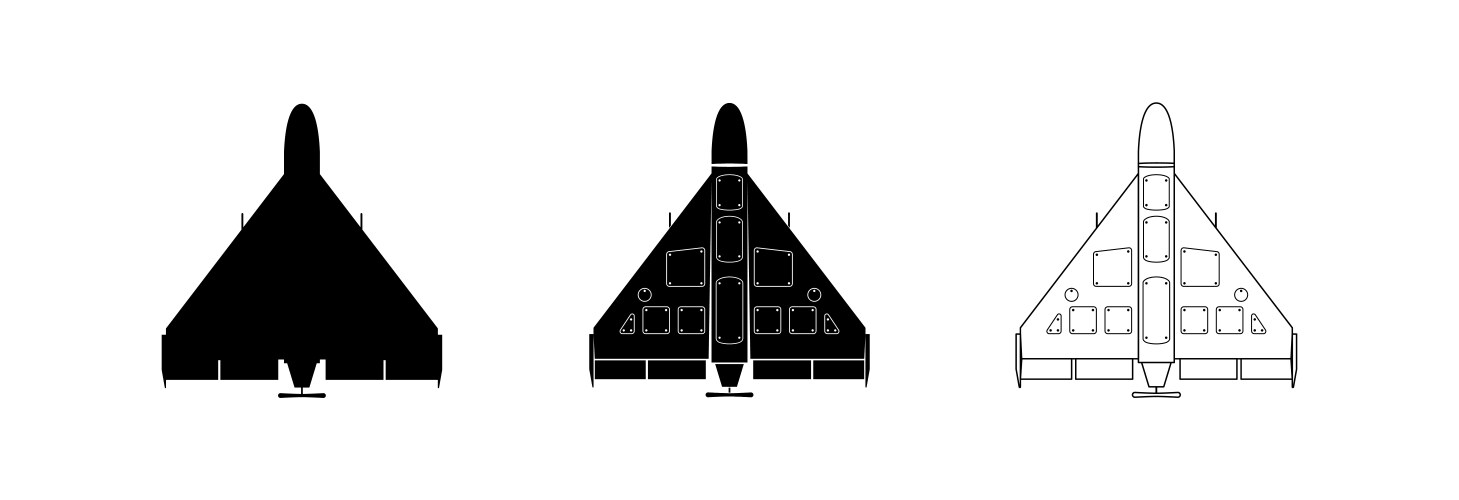 War drone shahed Royalty Free Vector Image - VectorStock