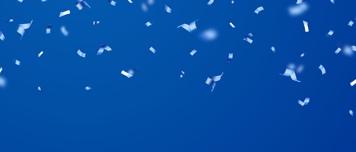 Beautiful blue confetti background Royalty Free Vector Image