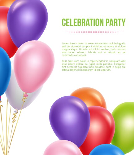 Color balloons Royalty Free Vector Image - VectorStock