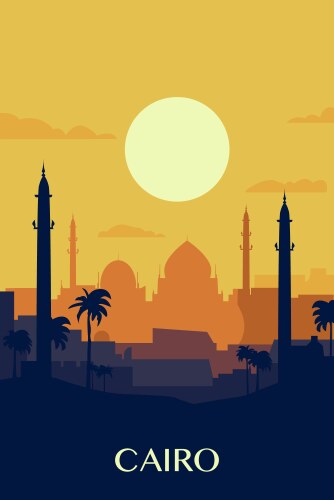 Cairo poster Royalty Free Vector Image - VectorStock