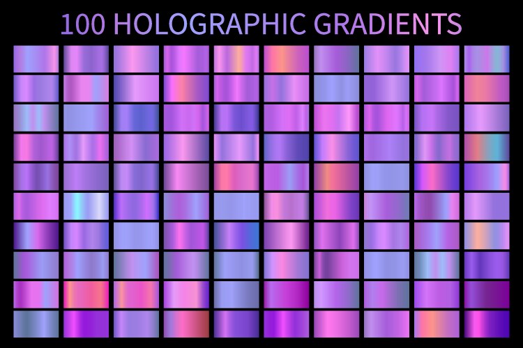 Holographic gradient hologram screen Royalty Free Vector