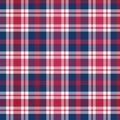 Red blue checkered stars seamless pattern Vector Image