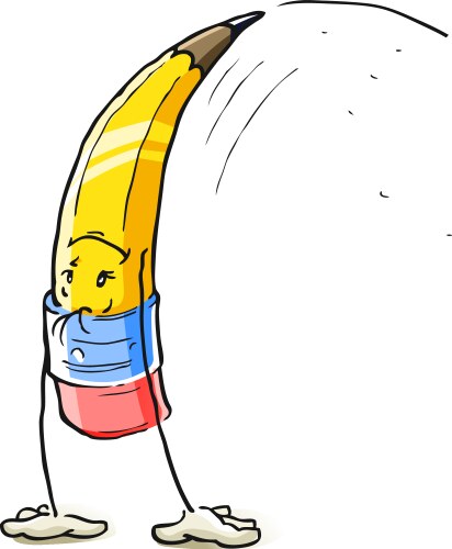 Smiling cartoon lead pencil Royalty Free Vector Image