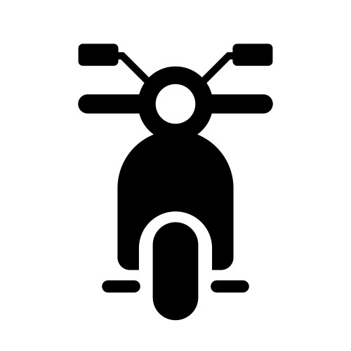 Front motorbike icon simple style Royalty Free Vector Image