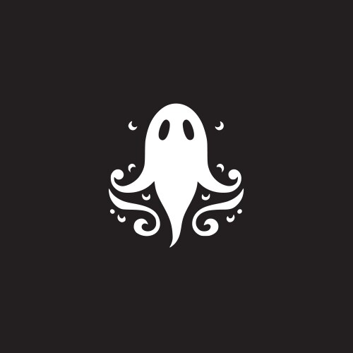 Ghost logo template Royalty Free Vector Image - VectorStock