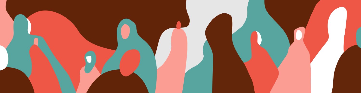 Group of people abstract Royalty Free Vector Image