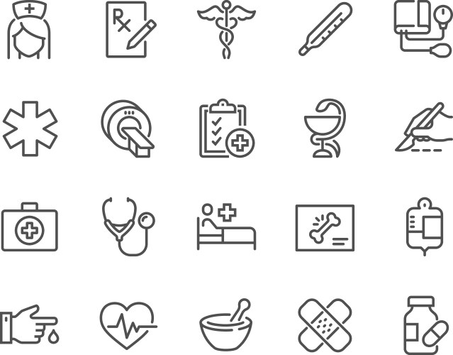 Medical icons Royalty Free Vector Image - VectorStock
