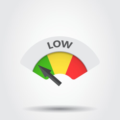 Scale risk meter indicators speedometer Royalty Free Vector