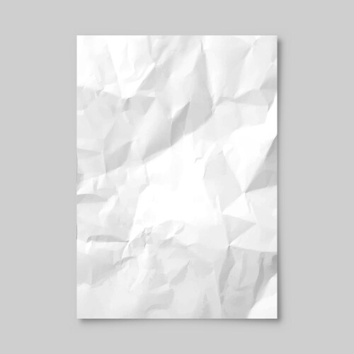 Wrinkled creased paper page blank sheet Royalty Free Vector