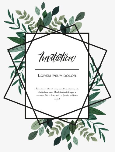 Card with branches and leaf Royalty Free Vector Image