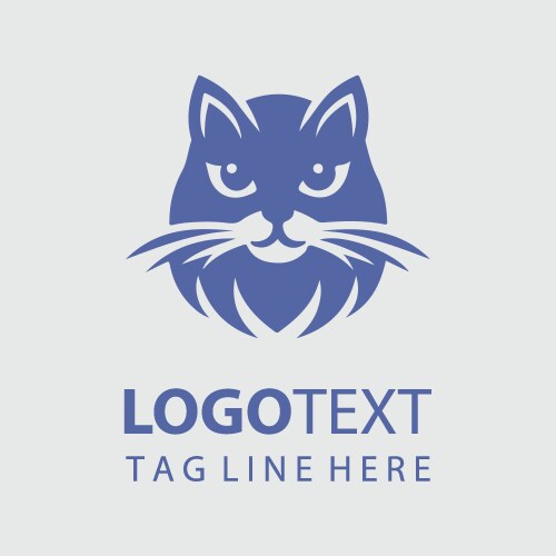 Pet cat logo Royalty Free Vector Image - VectorStock