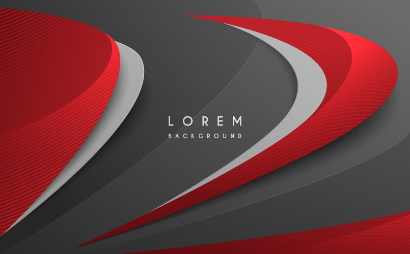 Abstract red and white background with gold lines Vector Image