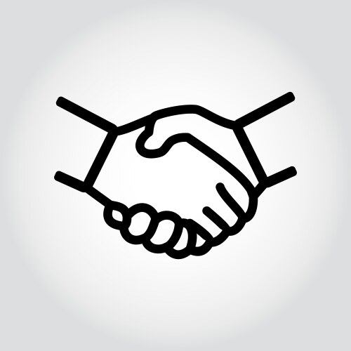 Handshake symbol Royalty Free Vector Image - VectorStock