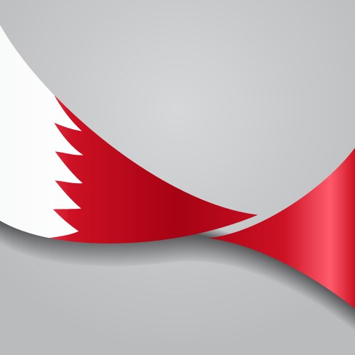 Bahrain flag wavy background Royalty Free Vector Image