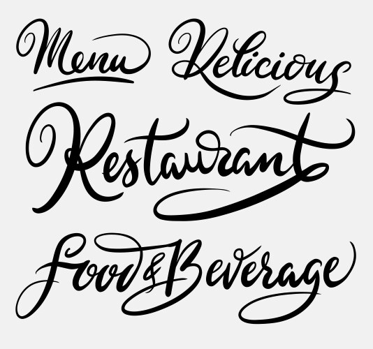 Restaurant menu scroll with chef hat logo Vector Image