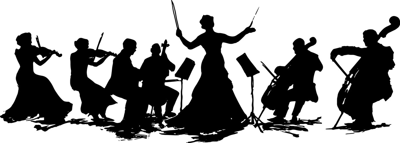 orchestra silhouette vector