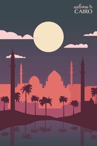 Cairo poster Royalty Free Vector Image - VectorStock