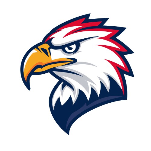 Eagle mascot logo sign Royalty Free Vector Image