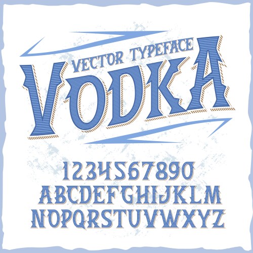 Good handcrafted font for any label design Vector Image
